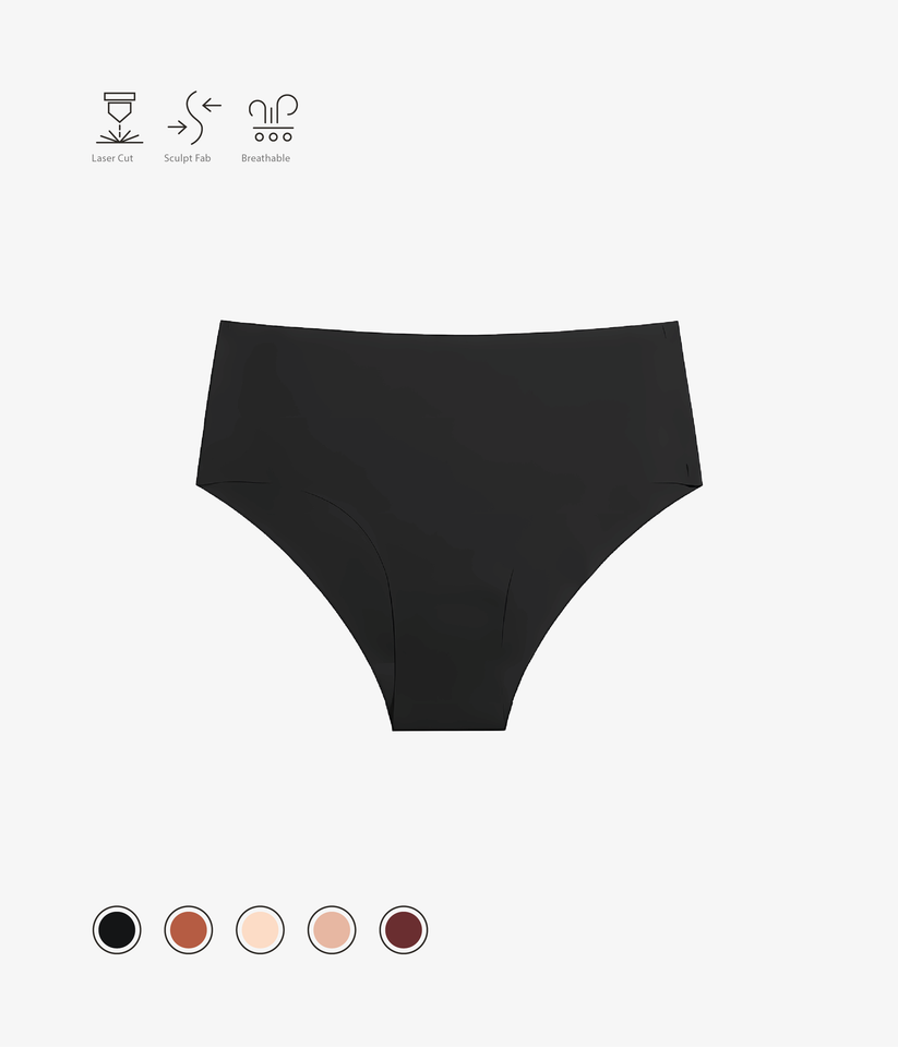 Seamless Panties Tiro Alto (5 piezas) Calzones invisibles sin costuras ...